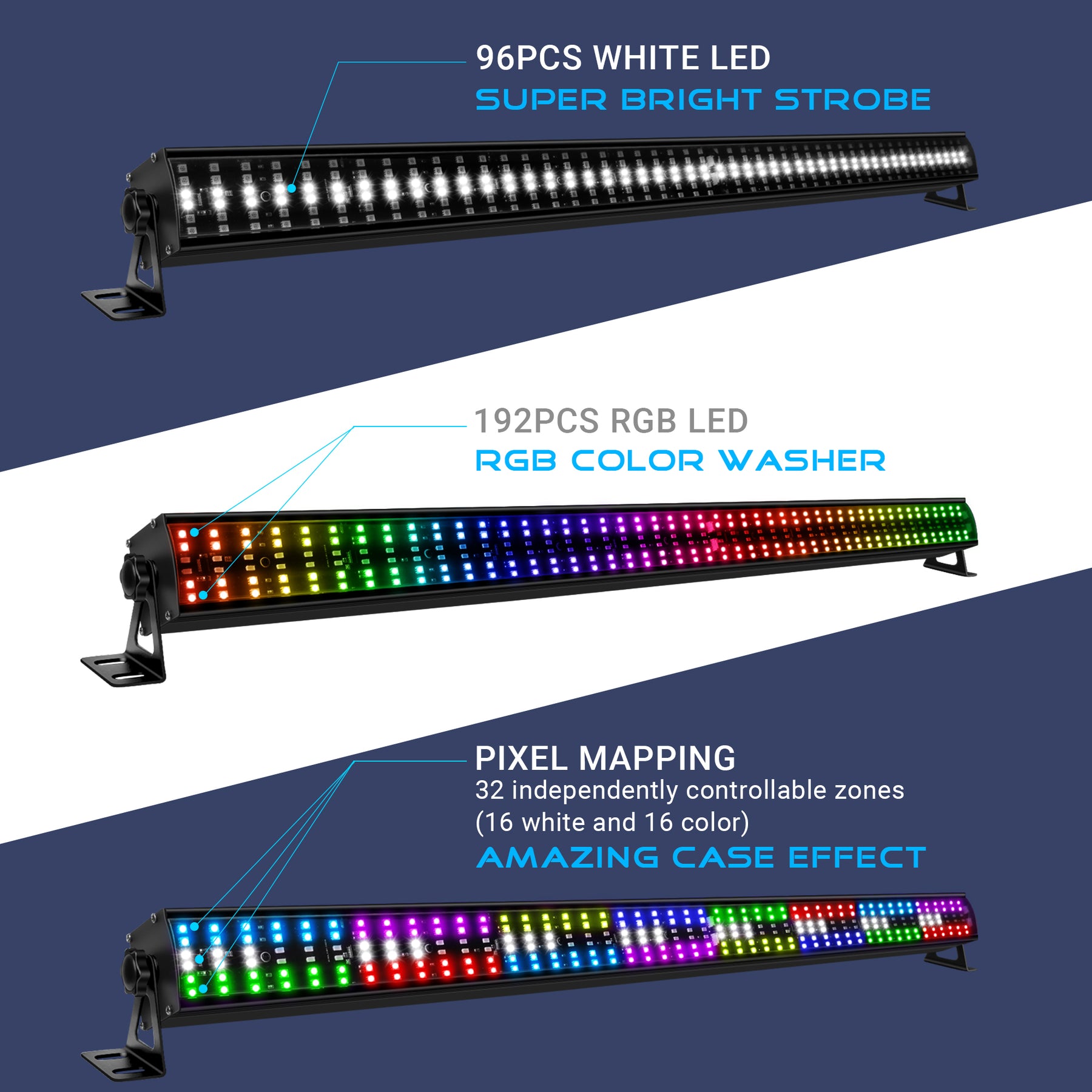 Shop 100W DJ Light Bar with 288 RGB+W LEDs for Performance Lighting