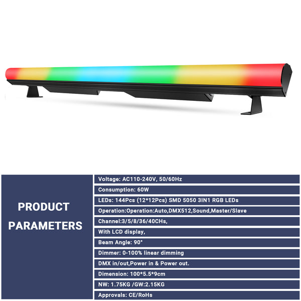 Shop 60W RGB LED Pixel Bar for Vibrant Indoor Lighting